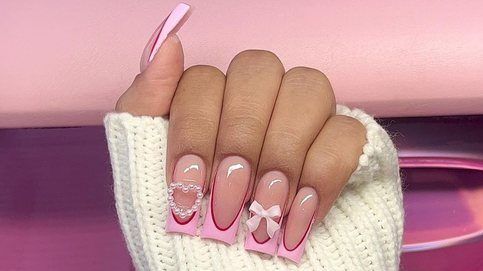 Bow Nails Are Bringing The Coquette Trend To Your Manicure